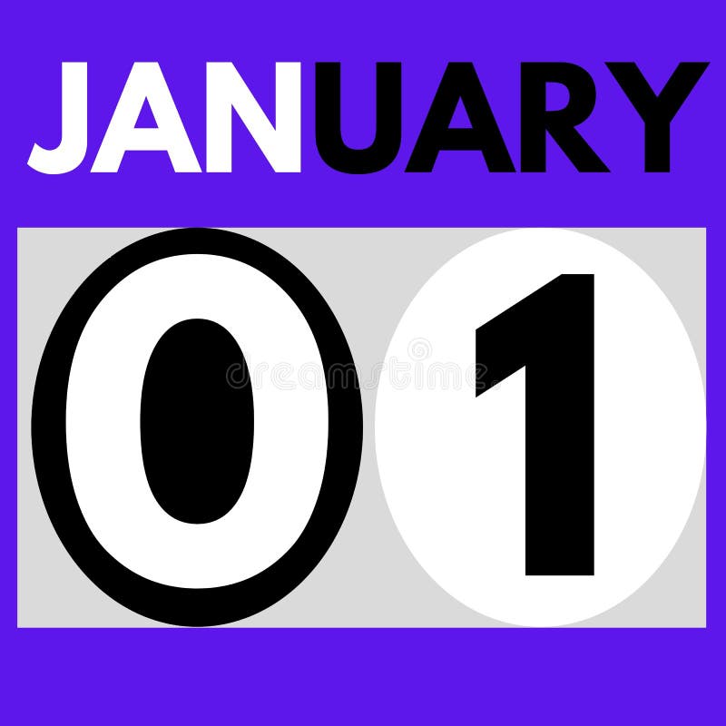 January 1 . Modern daily Calendar Icon .date ,day, Month Stock ...