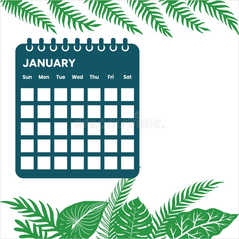January Month Calendar. January Month Stock Vector - Illustration of ...