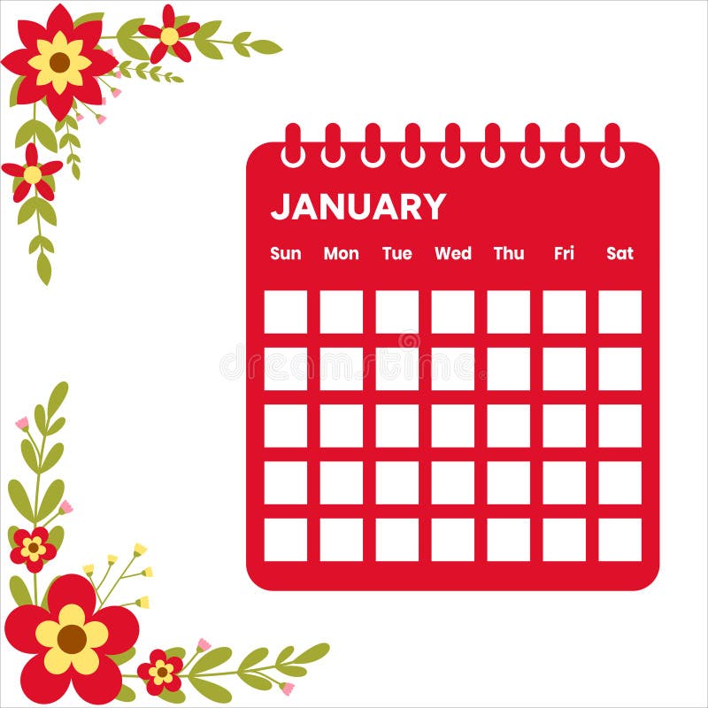 January Month Calendar. January Month Stock Illustration - Illustration ...