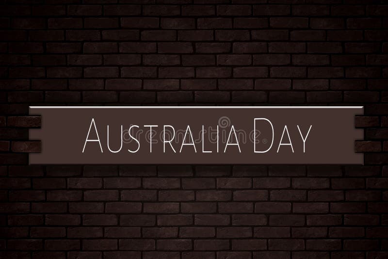 January Month, Day of January. Australia Day, on Bricks Background ...