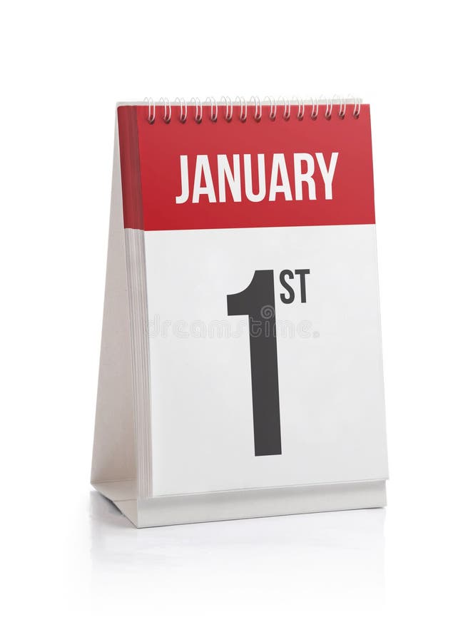 January 1. 1th Day of Month, Calendar Date. White Vase with Ikebana and ...