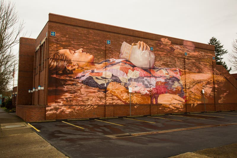 January 31 2021. Mural in Eugene or Editorial Photography - Image of ...