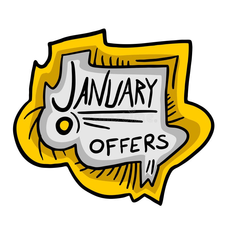 January offers stock vector. Illustration of form, price - 49432672