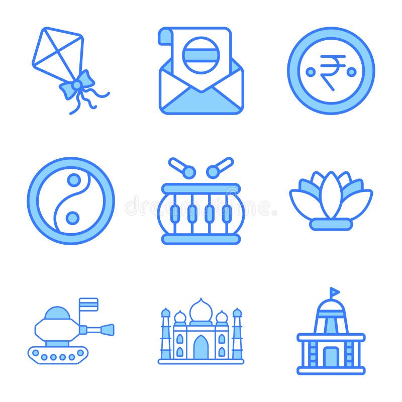 26 January Republic Day Vector Icons Stock Vector - Illustration of ...