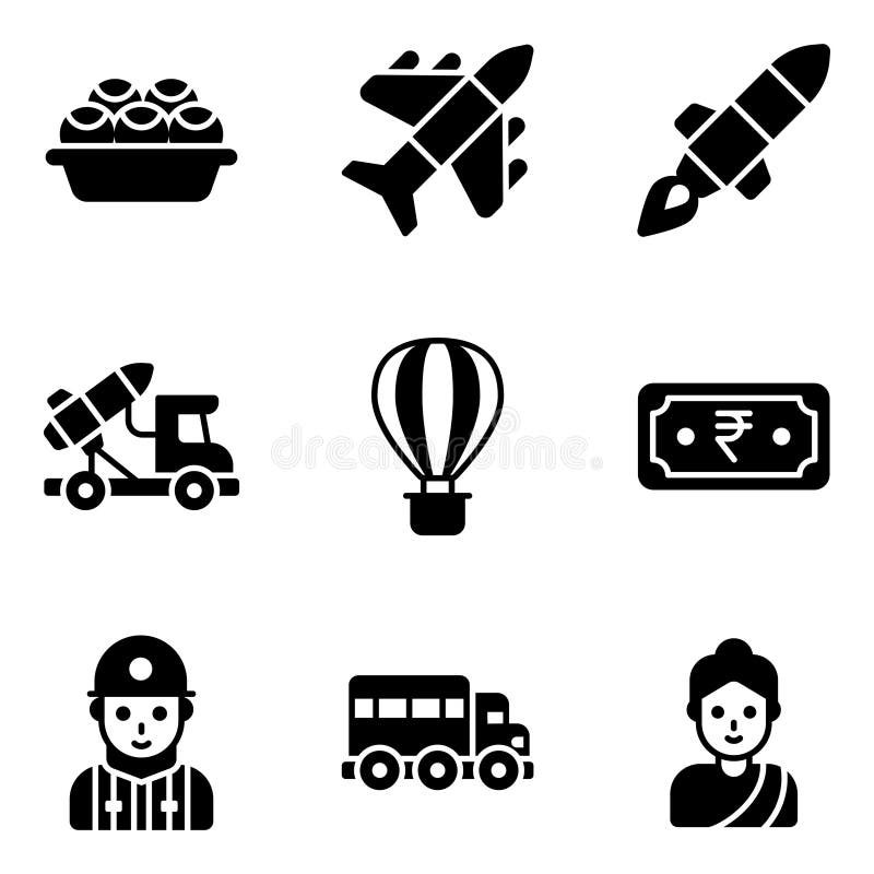 26 January Republic Day Vector Icons Stock Vector - Illustration of ...