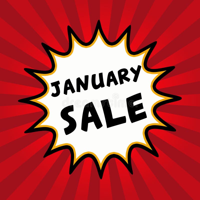 January Sale Illustration stock illustration. Illustration of message ...