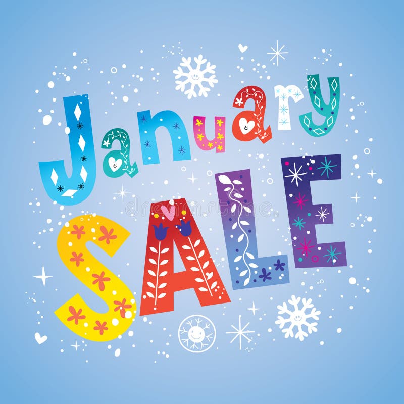 January Sale Icon stock vector. Illustration of advertisement - 17370816