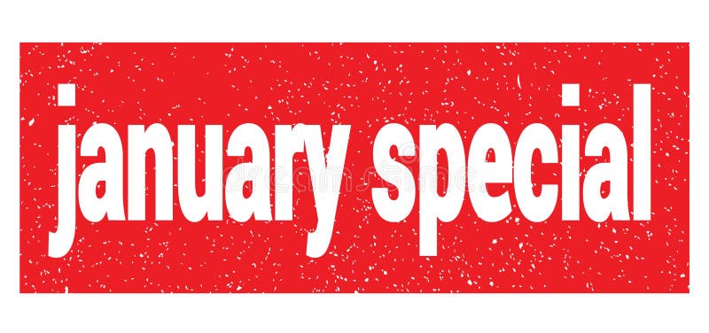 January Special Text Written on Red Stamp Sign Stock Illustration ...