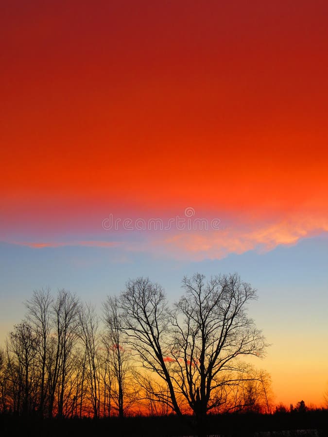 January Sunset stock image. Image of january, sunset - 65293321