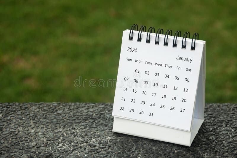 January 2024 Table Calendar with Customizable Space for Text. Copy ...