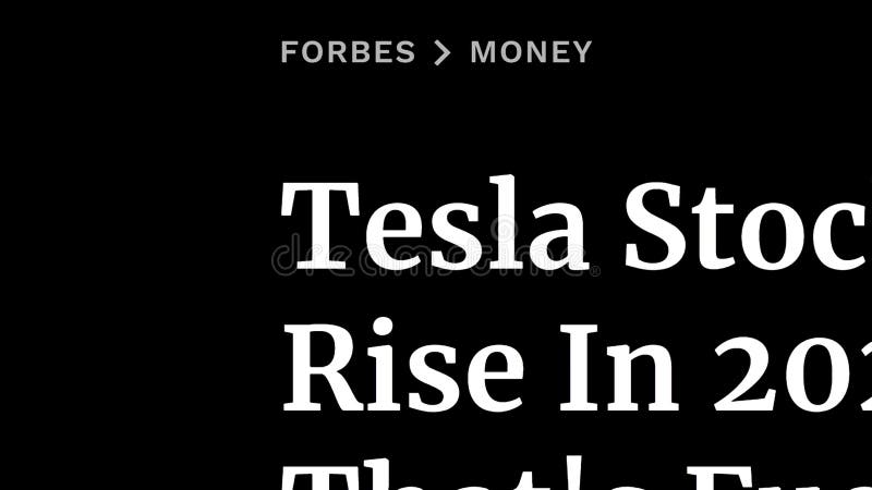 January 2023: Tesla Headlines Fast Sequence Stock Video - Video of ...