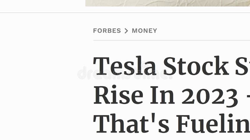 January 2023: Tesla Headlines Fast Sequence Stock Video - Video of ...