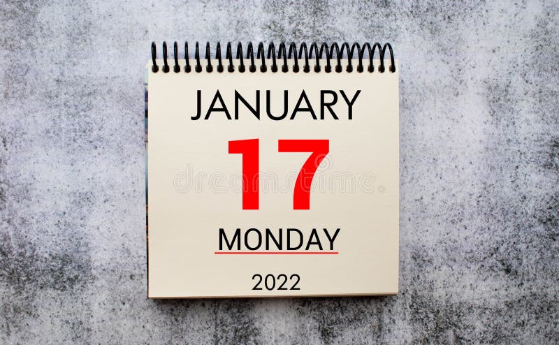 January 17th. Day 17 of Month, Calendar on Cork Notice Board. Winter ...