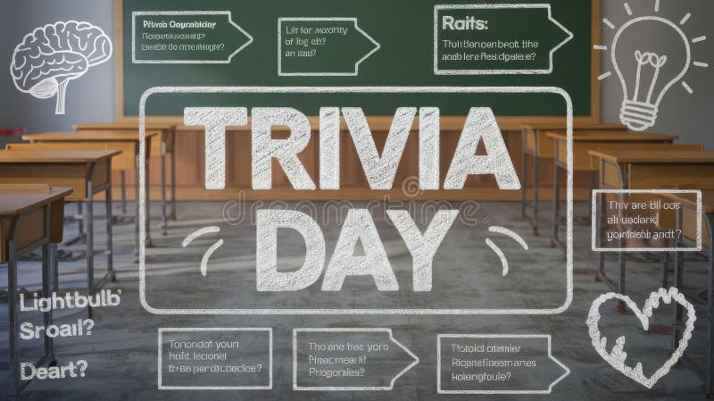 January 4 Trivia Day, Chalk Text Effect for Engaging Promotions Stock ...