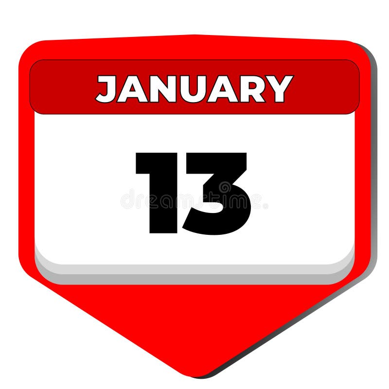 13 January Vector Icon Calendar Day. 13 Date of January. Thirteenth Day ... 13 January Vector Icon Calendar Day. 13 Date of January. Thirteenth Day ...