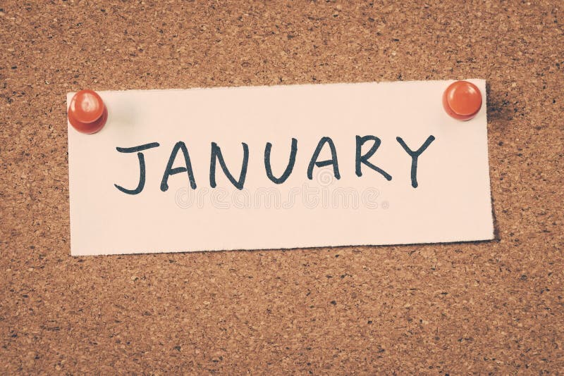 January stock photo. Image of reminder, note, word, text - 65138452