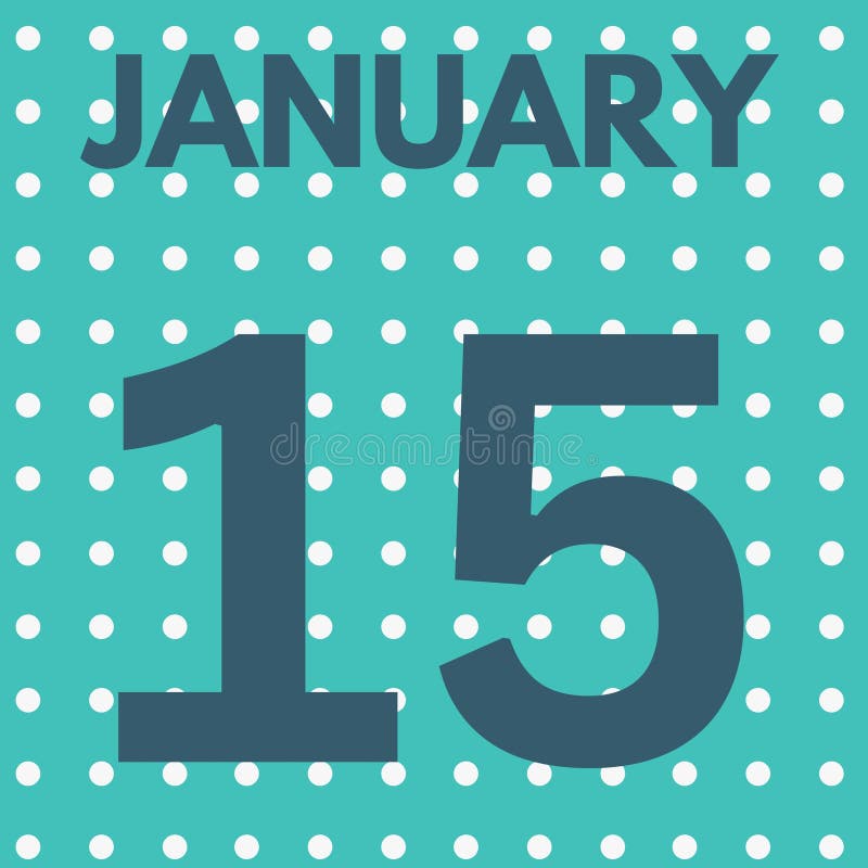 January 15 , Calendar , daily Calendar Icon in Flat Design Style Stock ...
