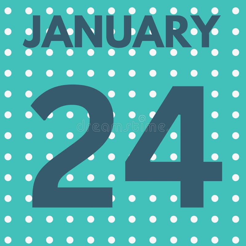 January 24 , Calendar , daily Calendar Icon in Flat Design Style Stock ...