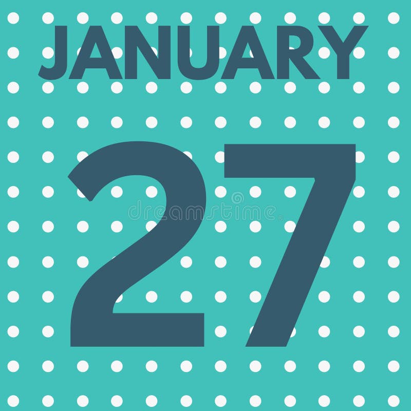 January 27 , Calendar , daily Calendar Icon in Flat Design Style Stock ...