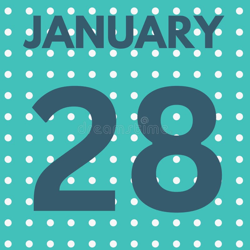 January 28 , Calendar , daily Calendar Icon in Flat Design Style Stock ...