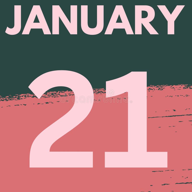 January 21 , Calendar , daily Calendar Icon in Flat Design Style Stock ...
