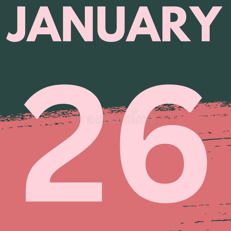 January 26 , Calendar , daily Calendar Icon in Flat Design Style Stock ...