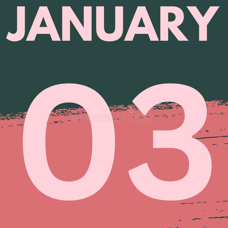 January 3 , Calendar , daily Calendar Icon in Flat Design Style Stock ...