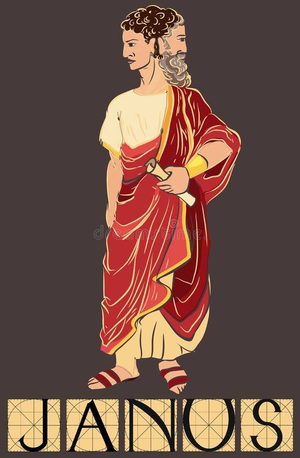 Janus ilustração do vetor. Ilustração de retro, retrato - 51033048