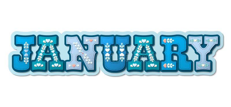Janvier, Nom Illustré De Mois Civil, Illustration Illustration de ...