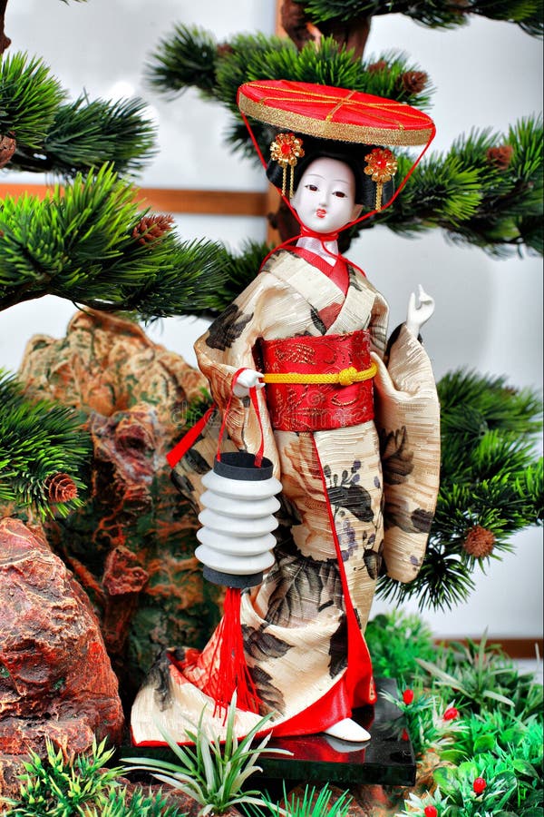 Doll knitted and pearls stock image. Image of history - 23316683