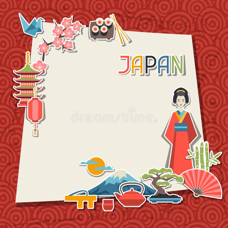 Japan background design stock vector. Illustration of country - 49880676