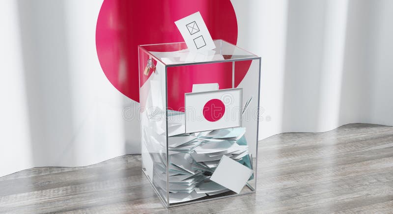 Japan - Ballot Box - Voting, Election Concept Stock Illustration ...