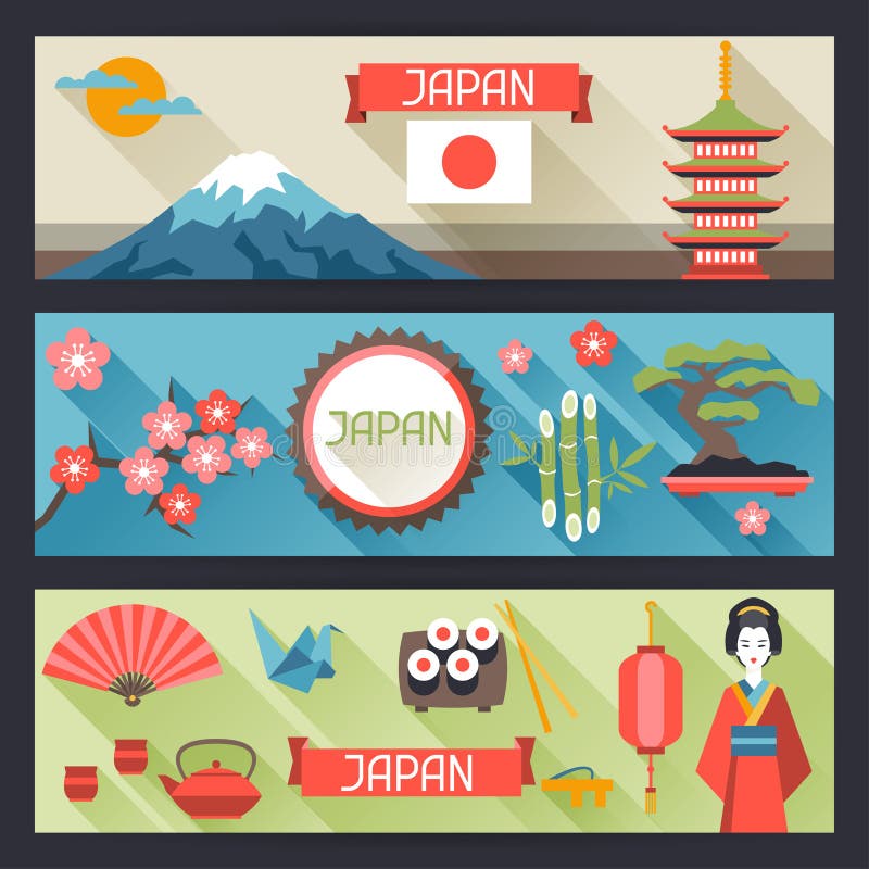 Japan banners design stock vector. Illustration of chopsticks - 50244294