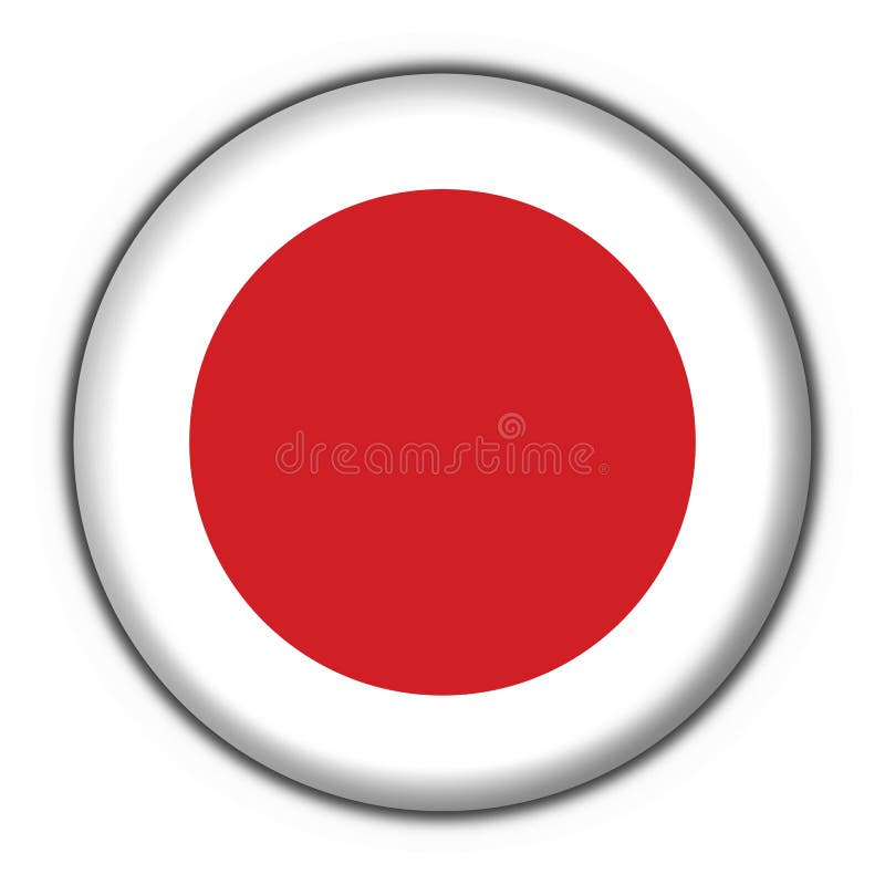 Japan Button Flag Round Shape Stock Illustration - Illustration of ...