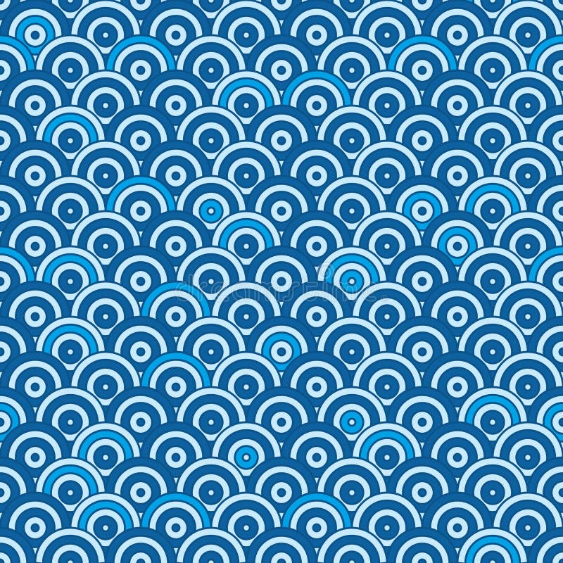 Japan Cicle Half Circle Line Symmetry Seamless Pattern Stock Vector ...