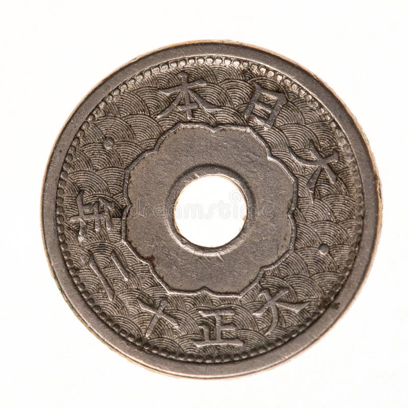 Japan Circa 1923 Copper Nickel Ten Sen Coin Copper Nickel Five Sen Coin ...