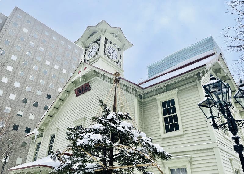 Japan clock tower stock photo. Image of sapporo, clock - 241713082