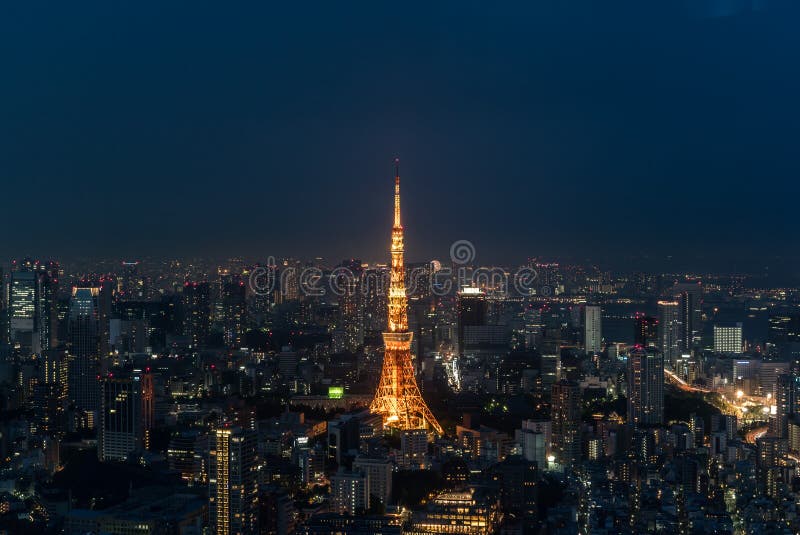 Japan Communication and Observation Tower Stock Photo - Image of scene ...