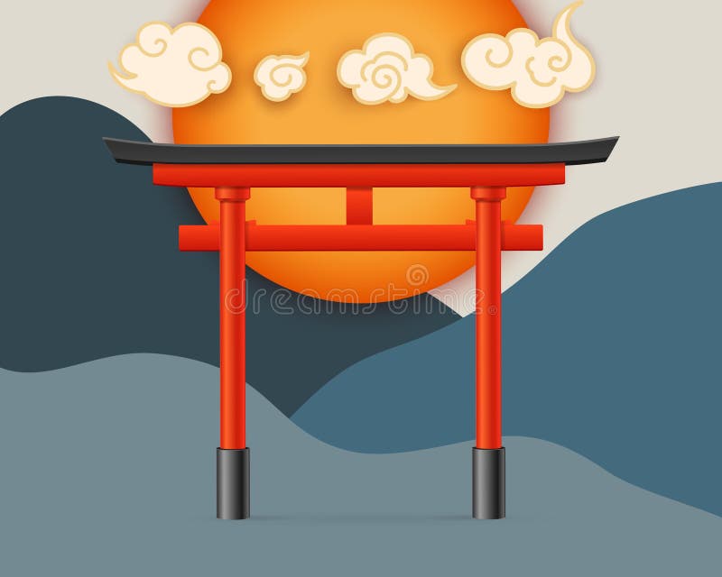 Japan Concept with Realistic Detailed 3d Element. Vector Stock Vector ...