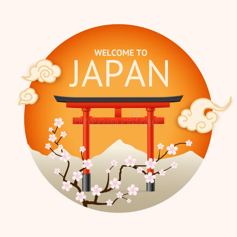 Japan Concept with Realistic Detailed 3d Element. Vector Stock Vector ...