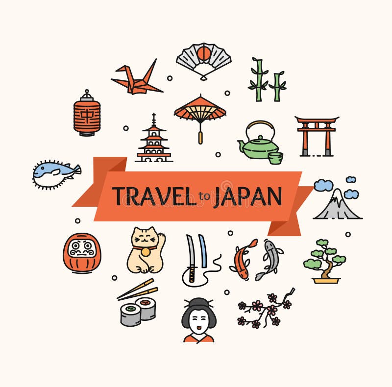 Japan Concept Travel. Vector Stock Vector - Illustration of japan ...