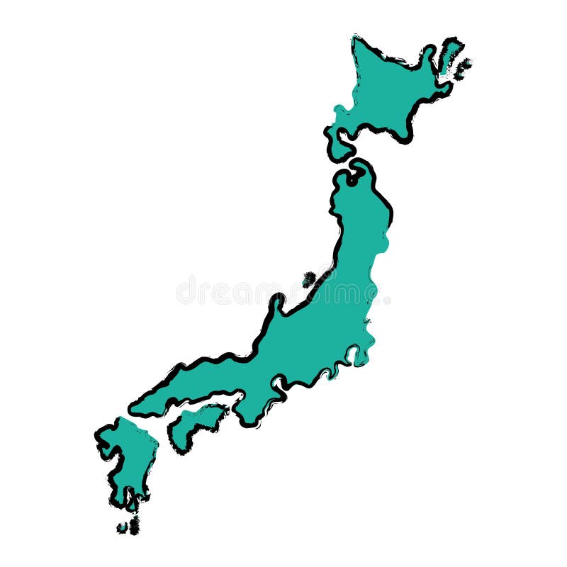 Japan country map stock illustration. Illustration of cartography ...