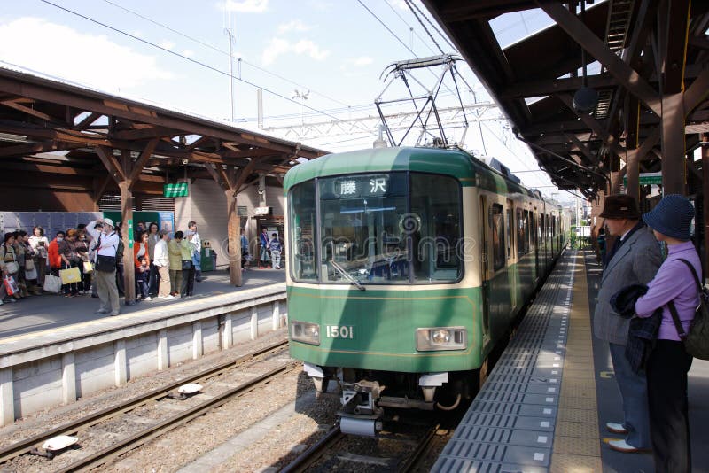 Enoshima Electric Railway Enoden Line Editorial Stock Photo - Image of ...