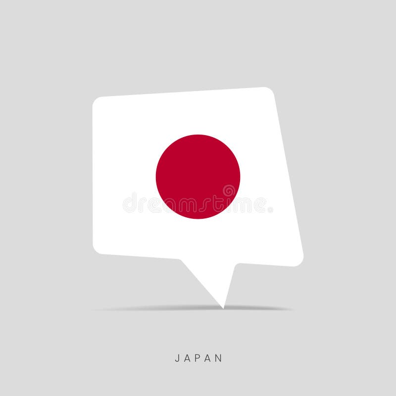 Japan Flag Bubble Chat Icon Stock Vector - Illustration of travel ...