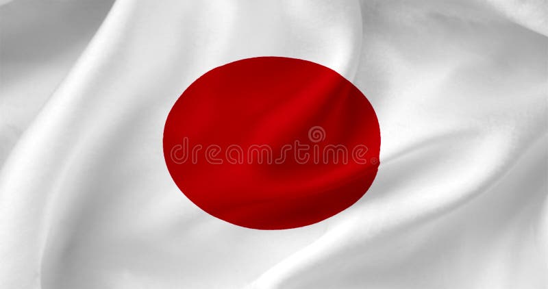 Japan Flag. Japan Flag with a Close-up. the Flag is Embossed. Stock ...