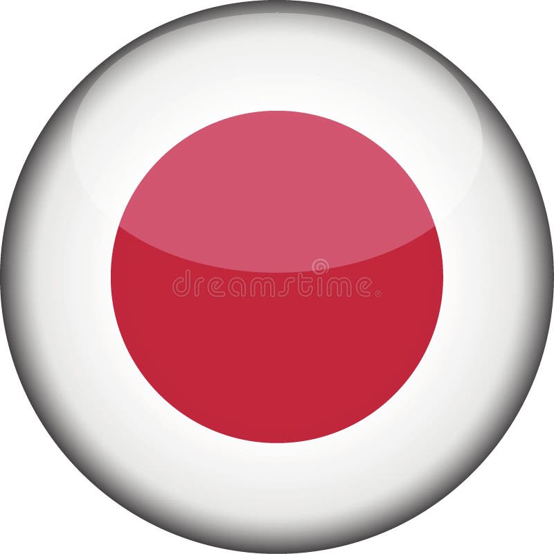 Japan Flag 3d Round Style, Editable Include Eps File Stock Vector ...