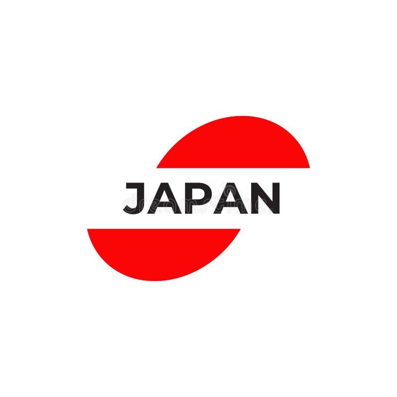 Japan Flag Icon Emblem Logo Design Stock Vector - Illustration of ...