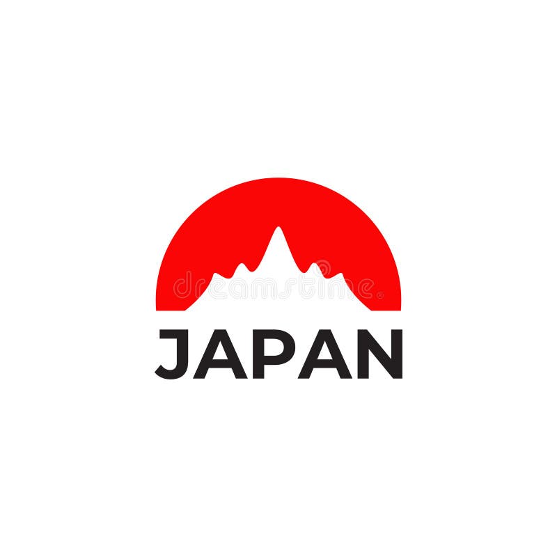 Japan Flag Icon Emblem Logo Design Stock Vector - Illustration of logo ...