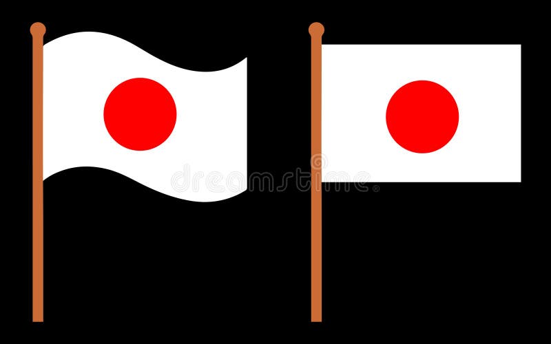 Japan Flag Icon Vector. Japanese Flag Design Vector Stock Vector ...