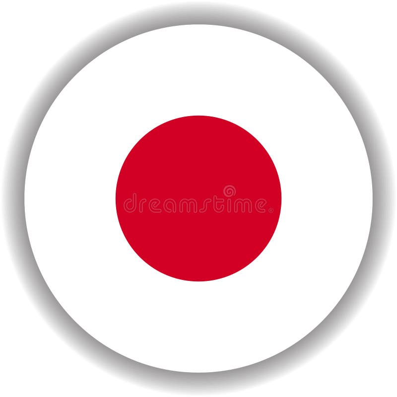 Japan Flag Round Shape Vectors Stock Vector - Illustration of isolated ...